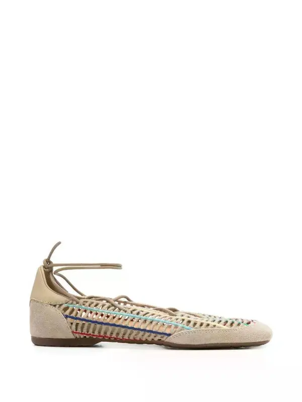 Patrizia Pepe Raffia Ballet Flats - Neutrals