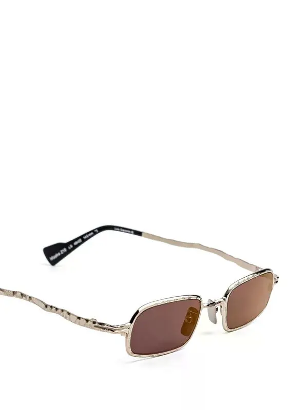 KUBORAUM Hammered Effect Rectangle Frame Sunglasses