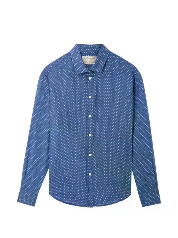 MC2 SAINT BARTH Striped Cotton Shirt - Blue