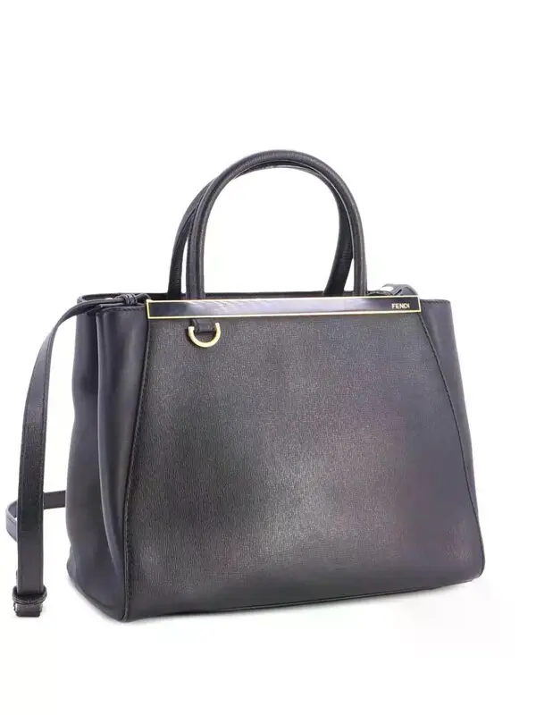 Fendi 2 Jours Bag Leather Petite Satchel - Black