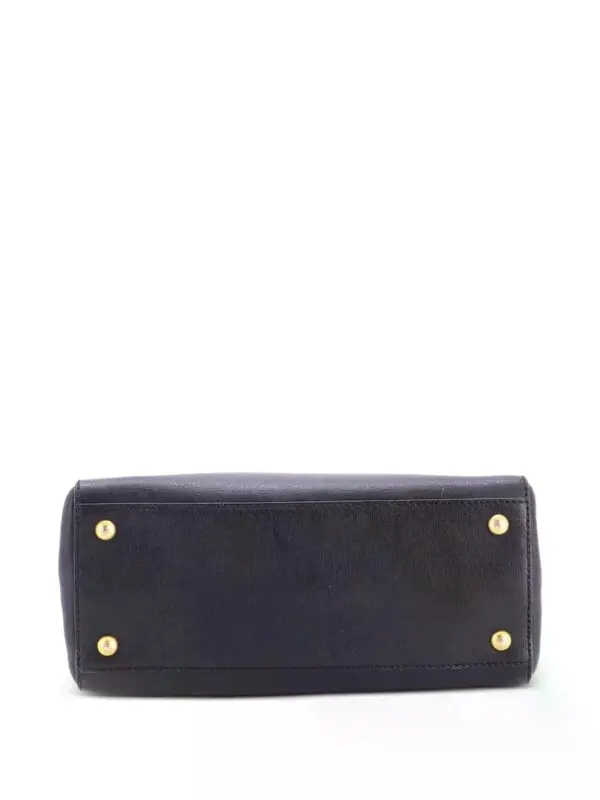 Fendi 2 Jours Bag Leather Petite Satchel - Black