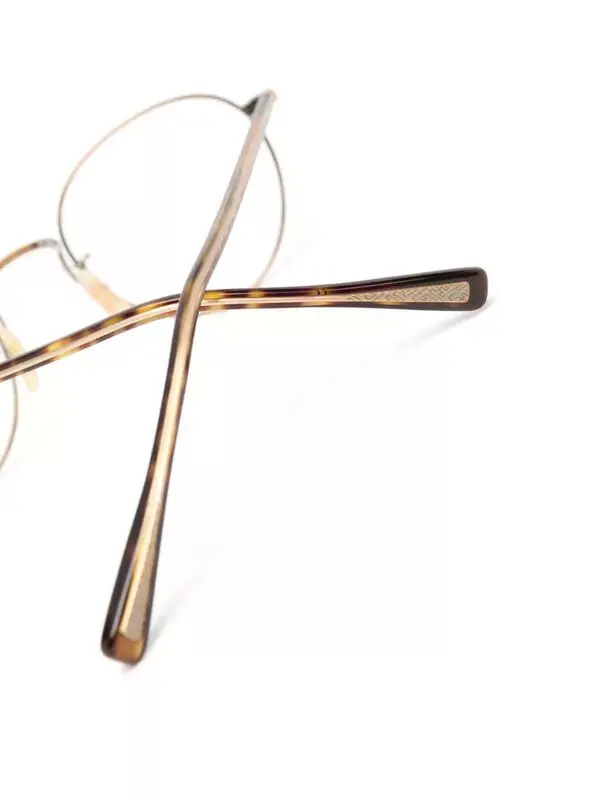 EYEVAN7285 Tortoiseshell-effect Round-frame Glasses