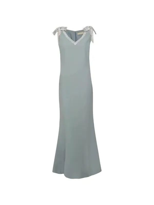 Elie Saab Maxi Embellished Dress - Blue