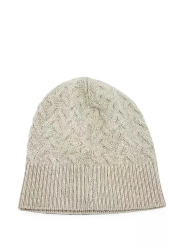 Moncler Cable-knit Beanie Hat - Neutrals