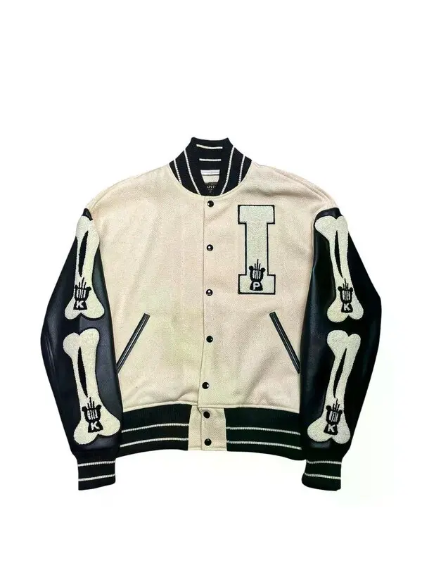 Kapital Varsity Jacket With Bone-motif Patches