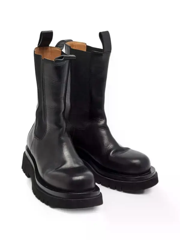 Bottega Veneta Lug Leather Mid-calf Boots