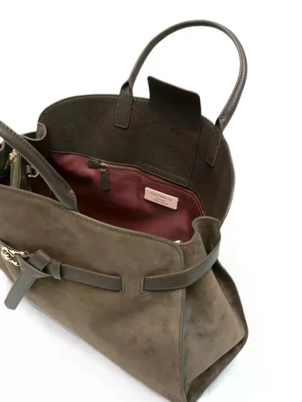 COCCINELLE Suede Shoulder Bag With Buckle Detail