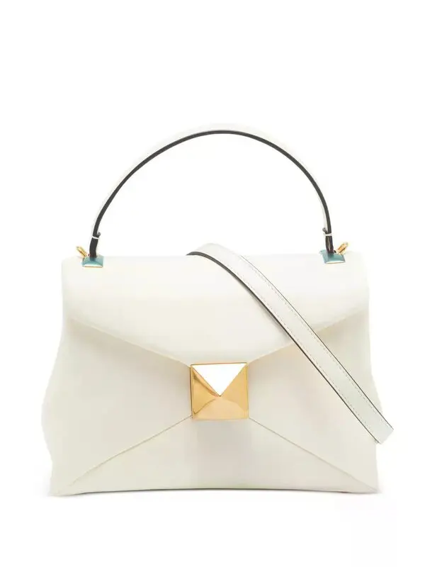Red Valentino One Stud Leather Tote Bag - Neutrals