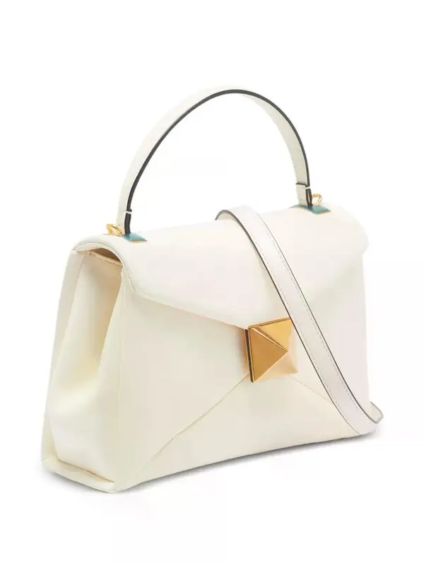 Red Valentino One Stud Leather Tote Bag - Neutrals