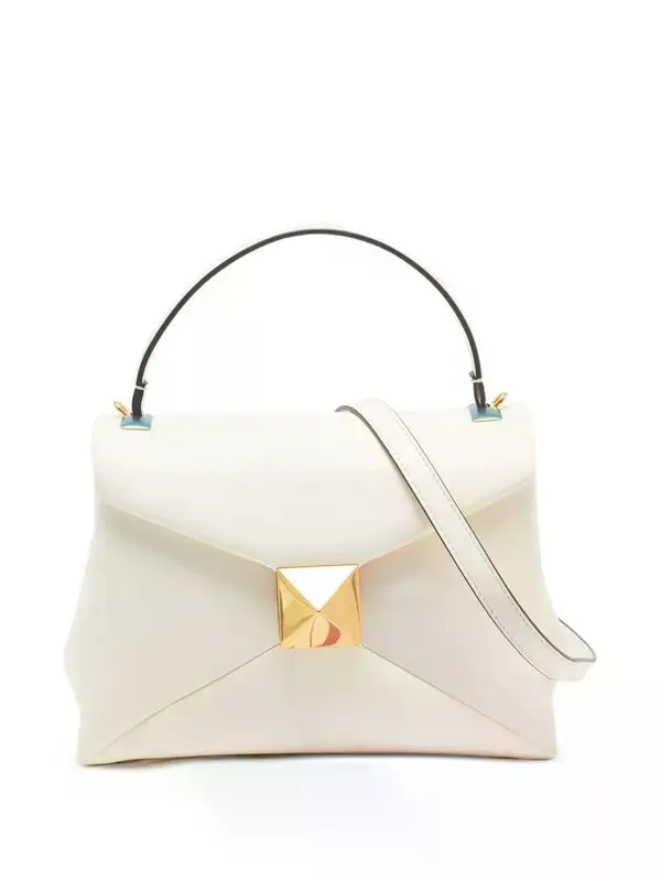 Red Valentino One Stud Leather Tote Bag - Neutrals