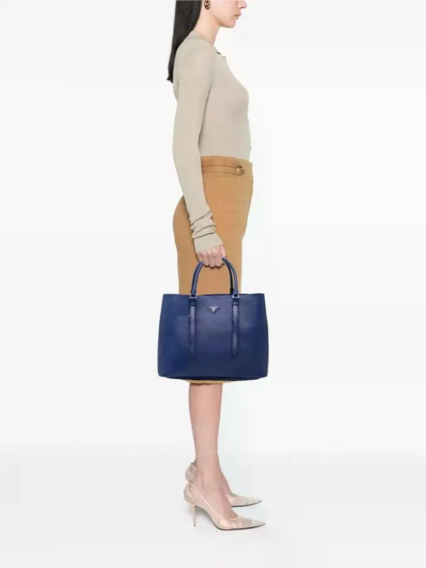 Prada Saffiano Leather Double Handle Satchel