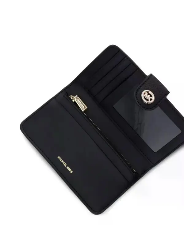 Michael Kors Logo-plaque Pebbled-leather Wallet