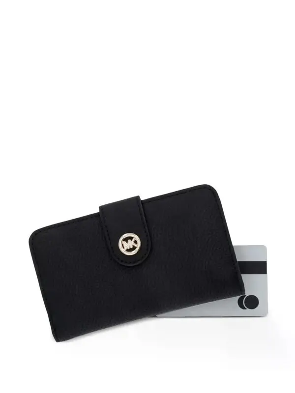 Michael Kors Logo-plaque Pebbled-leather Wallet