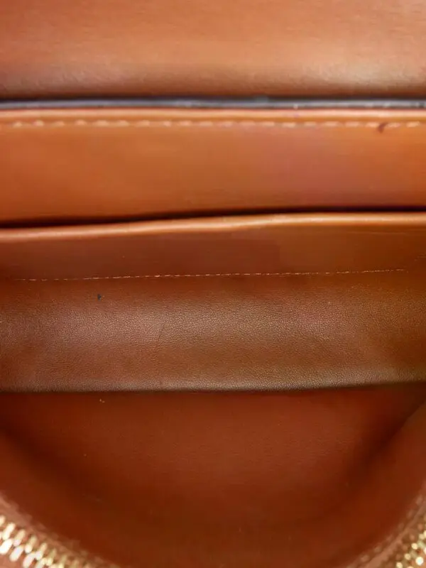 Celine Triomphe Coated Canvas Nino Bag Satchel - Brown