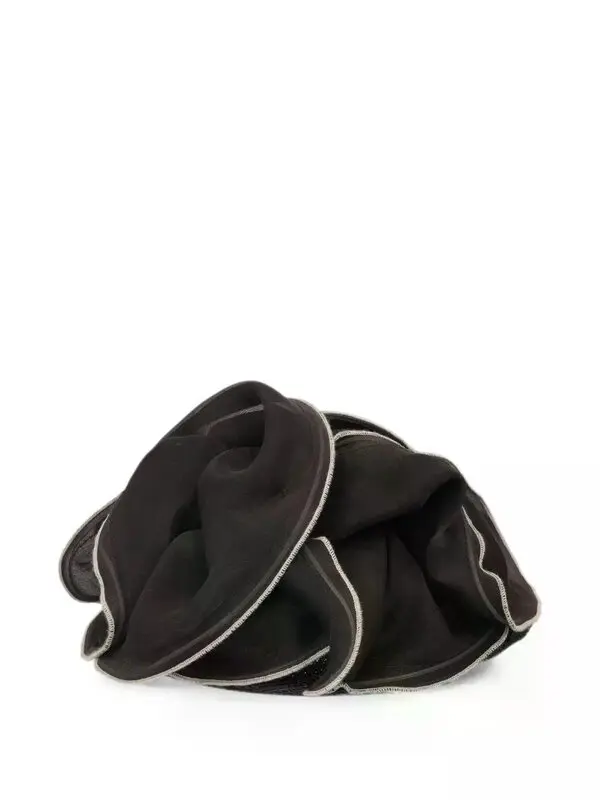 Giorgio Armani Silk Straw Fascinator Hat