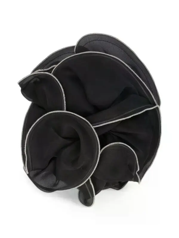 Giorgio Armani Silk Straw Fascinator Hat