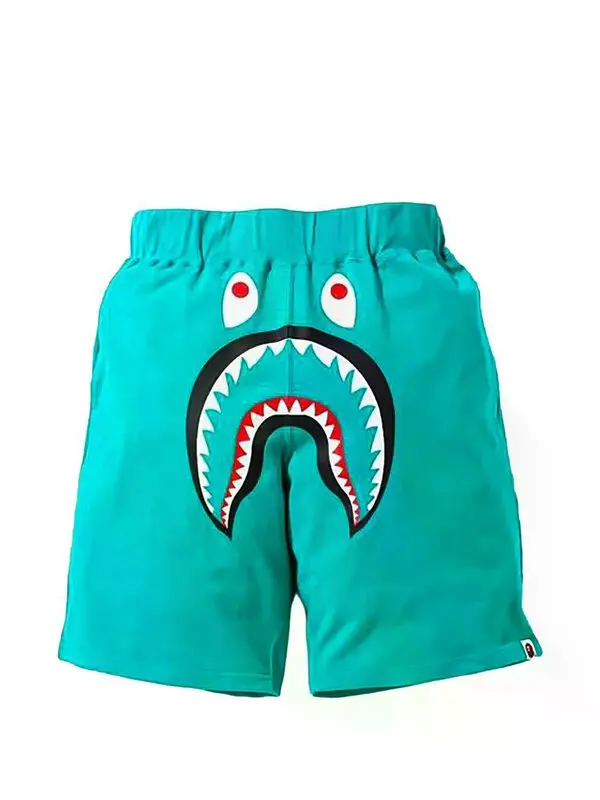 A BATHING APE Shark Wide-leg Shorts - Blue