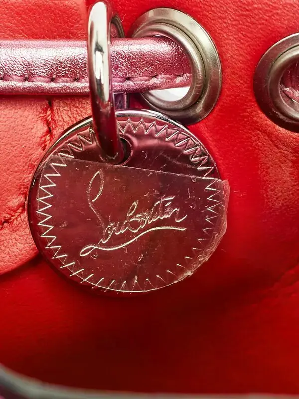 CHRISTIAN LOUBOUTIN Marie Jane Embroidered Bucket Bag