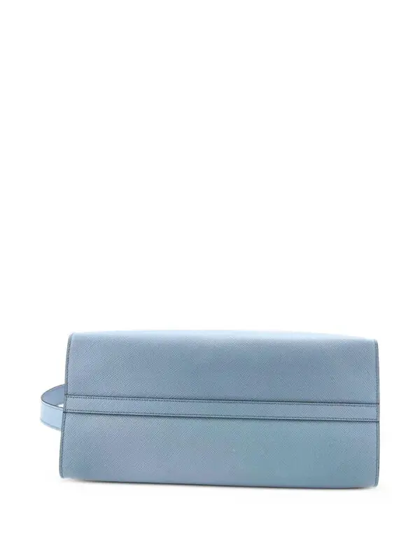Prada Saffiano Leather Tote Bag - Blue
