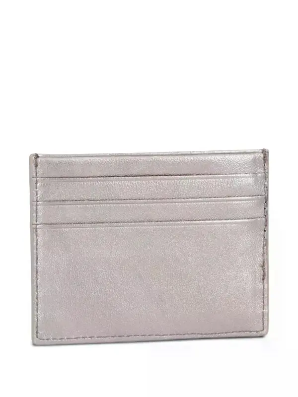 Patrizia Pepe Metallic-effect Logo-plaque Cardholder