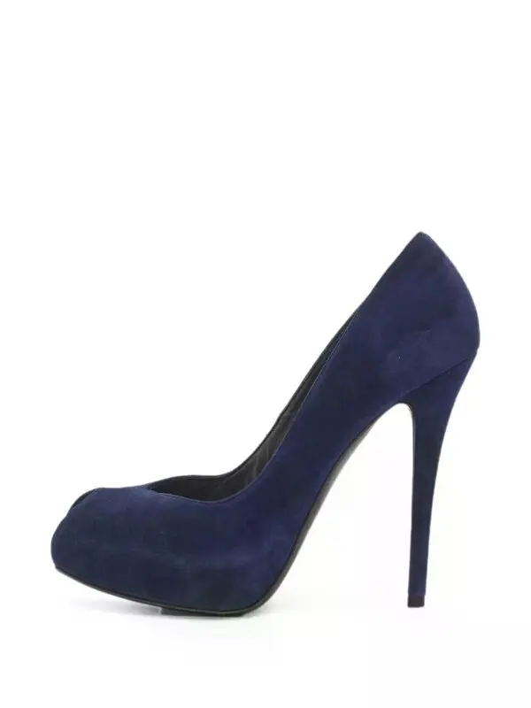 STUART WEITZMAN Suede Peep-toe Pumps