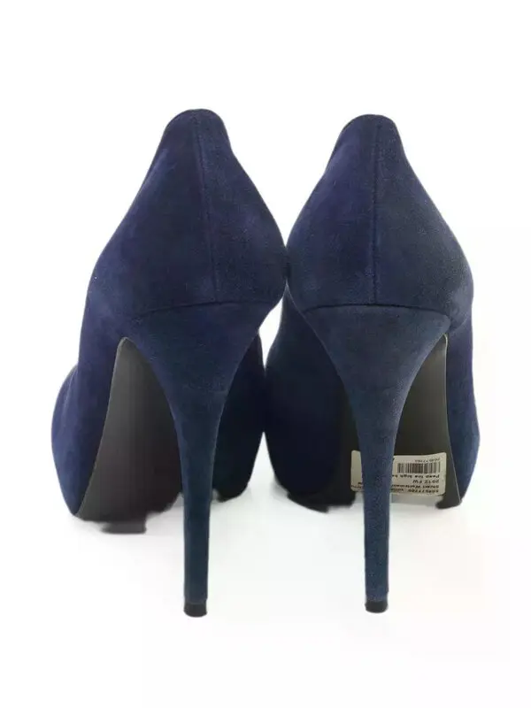 STUART WEITZMAN Suede Peep-toe Pumps