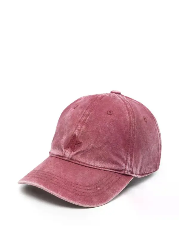 GOLDEN GOOSE Baseball Cap With Star Embroidery - Red