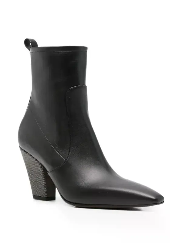 Brunello Cucinelli Monili Embellished Pointed Toe Boots