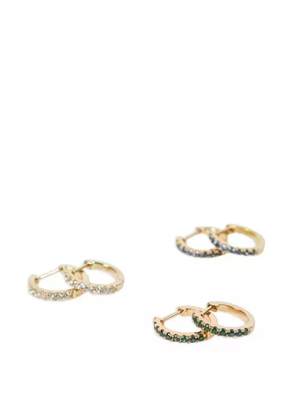 AUREE JEWELLERY Verona Pavé Crystal Huggie Hoop Earrings