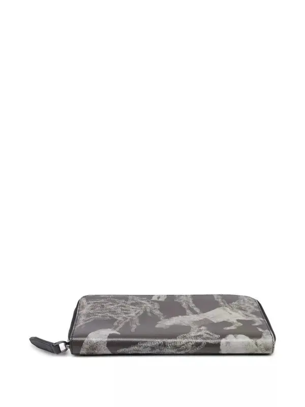 FERRAGAMO Paint-print Zip-around Wallet