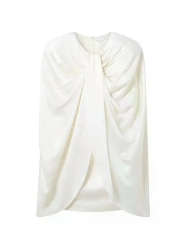 Stella McCartney Draped Cape Mini Dress - White