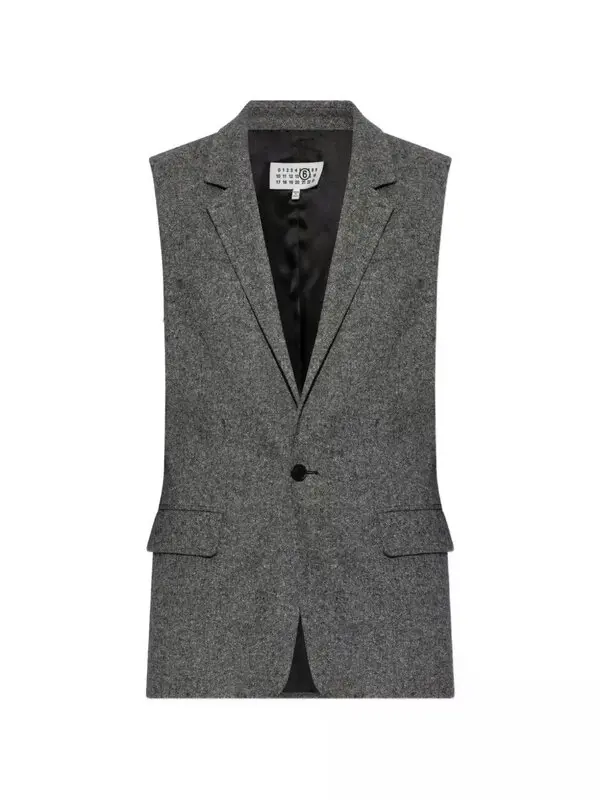 MAISON MARGIELA Mélange Effect Tweed Waistcoat