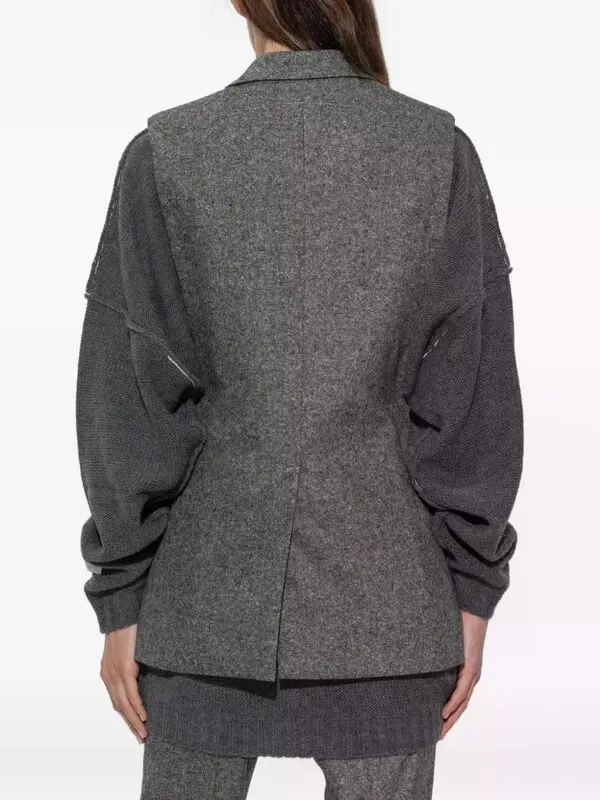 MAISON MARGIELA Mélange Effect Tweed Waistcoat
