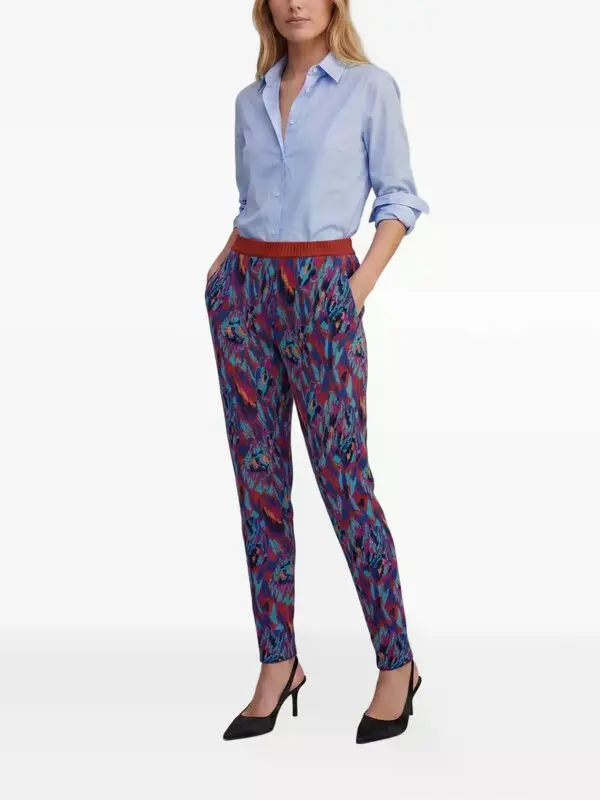 Saint Laurent Rive Gauche Abstract Pattern Trousers