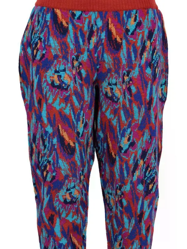 Saint Laurent Rive Gauche Abstract Pattern Trousers