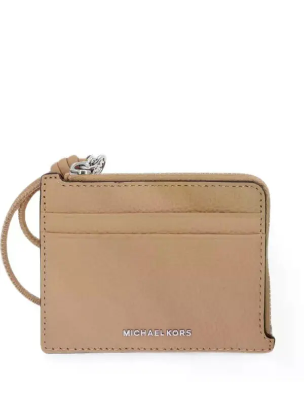 Michael Kors Logo-plaque Card Holder - Neutrals