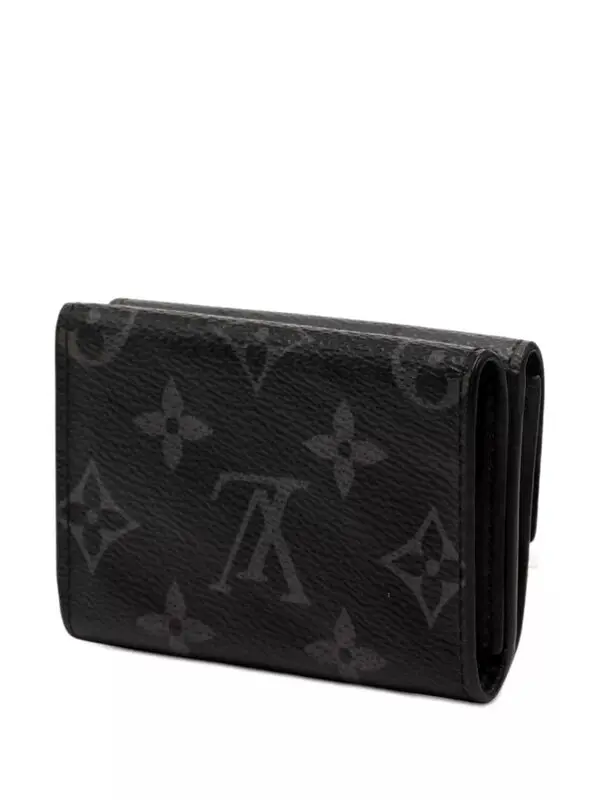 LOUIS VUITTON 1990-2010 Monogram Eclipse Reverse Discovery Compact Wallet Small Wallets - Black