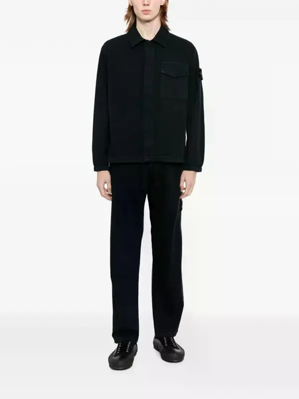 Stone Island Compass-motif Patch-pocket Shirt
