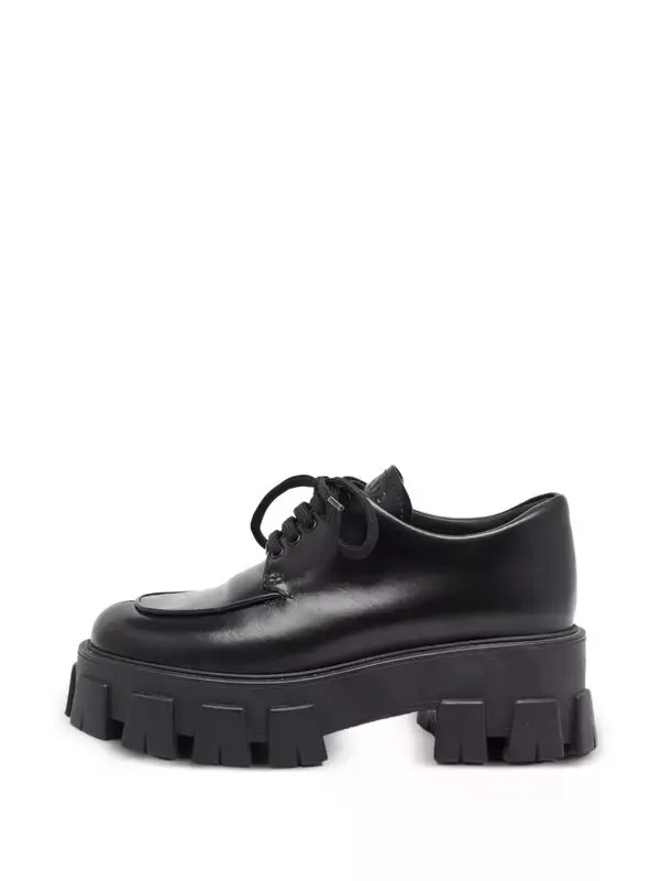 Prada Monolith Derby Shoes - Black
