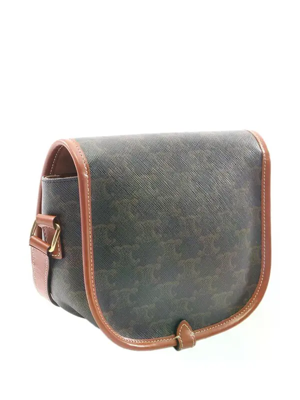 Celine Medium Triomphe Coated Canvas Folco Crossbody Bag