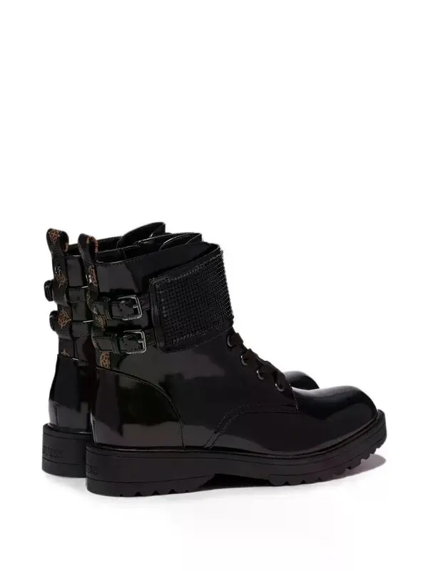 Guess Wanda Buckled Mesh-strap Ankle Boots