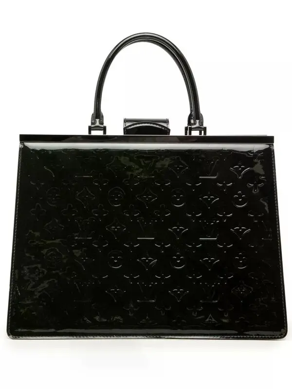 LOUIS VUITTON Monogram Vernis Deesse Gm Handbag - Black
