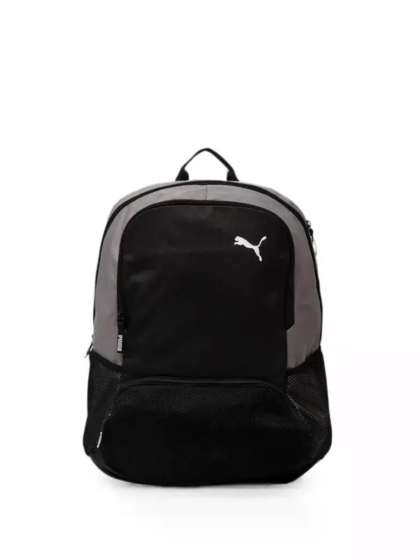 PUMA Logo Print Panelled Backpack - Black