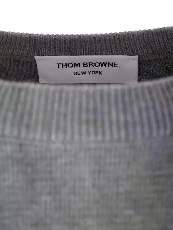 Thom Browne Milano Knit Rwb Stripe Crew Neck Sweater