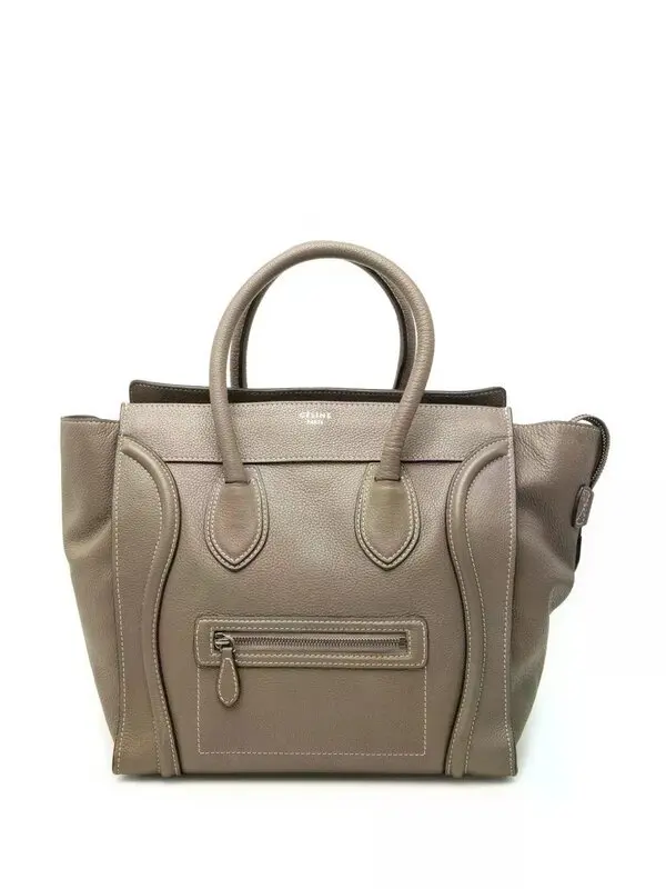 Celine Mini Calfskin Luggage Tote Bag - Brown
