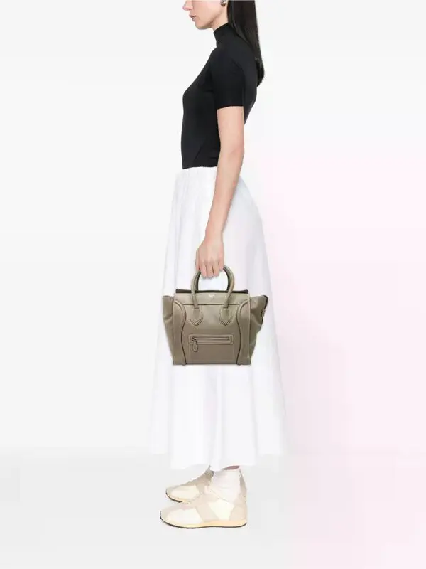 Celine Mini Calfskin Luggage Tote Bag - Brown