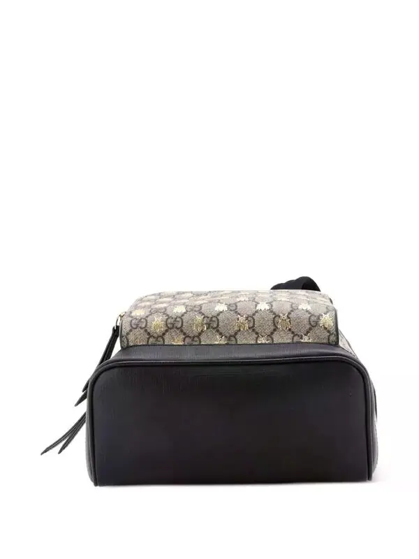 Gucci Zip Pocket Printed Gg Coated Canvas Small Backpack - Brown