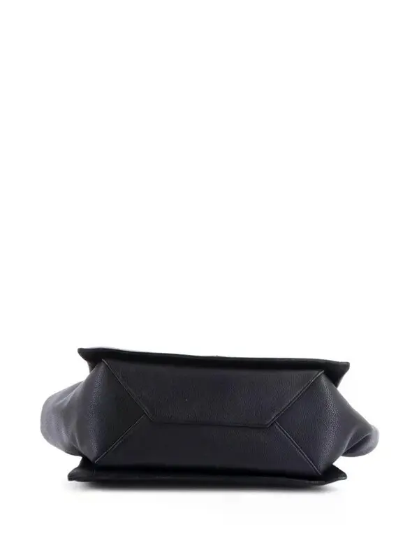 Celine Tri-fold Grained Calfskin Small Shoulder Bag - Black