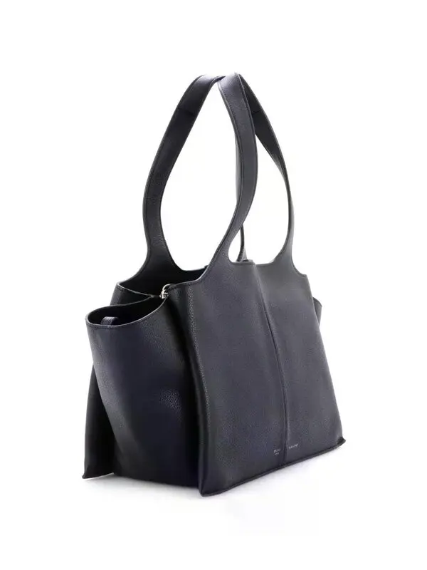 Celine Tri-fold Grained Calfskin Small Shoulder Bag - Black