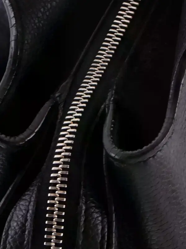 Celine Tri-fold Grained Calfskin Small Shoulder Bag - Black